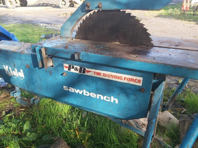 KIDD SLIDING TABLE tractor 3pl mounted pto sawbench, mcconell, browns ...