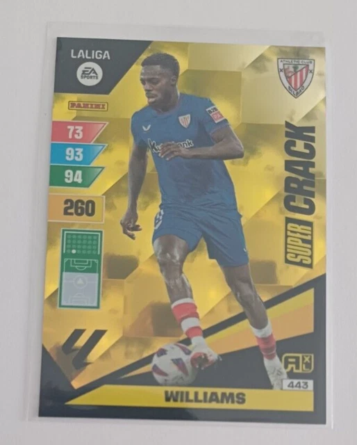CARTE CARD CARTA SUPERCRACK WILLIAMS Bilbao PANINI ADRENALYN LIGA 2023 ...