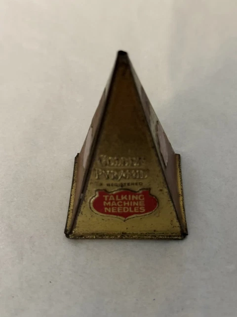 GOLDEN PYRAMID “TALKING Machine Needle” Gramophone Needle Tin 1930’s ...