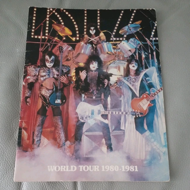 KISS WORLD TOUR Programme 1980-1981 Unmasked Paul Stanley Gene Simmons ...