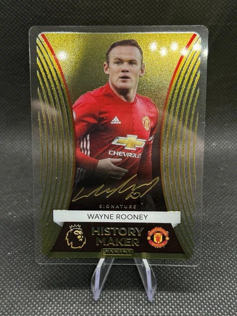 SIGNATURE WAYNE ROONEY History Maker Panini Adrenalyn XL Premier League ...