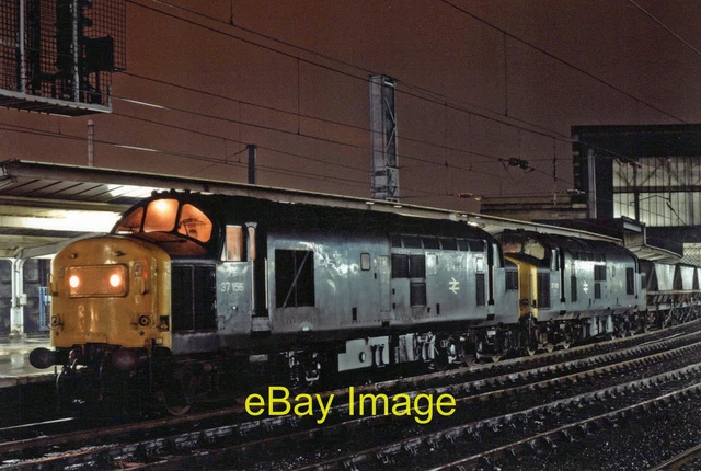 PHOTO RAILWAY 6X4 Class 37 37156 and 145 MGR Train Carlisle 31/10/86 ...