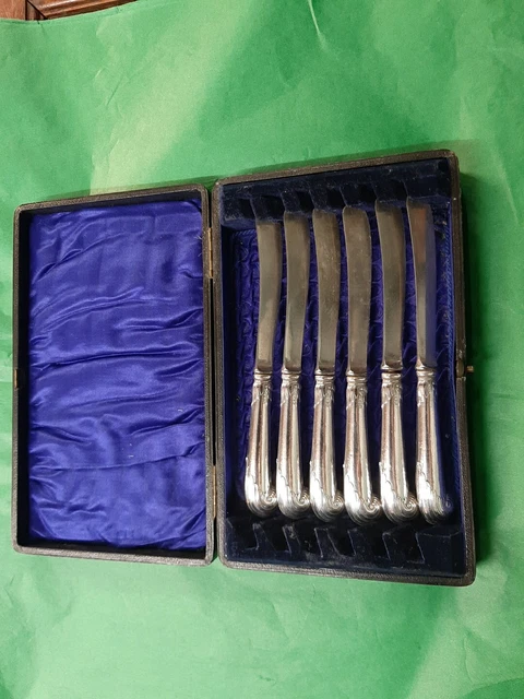 ANTIQUE 6 X GEORGE V SILVER TEA KNIVES, HARRISON BROS & HOWSON, S'FIELD ...