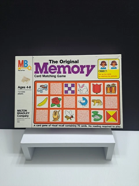 THE ORIGINAL MEMORY Card Matching Game 1984 Milton Bradley # 4664 ...