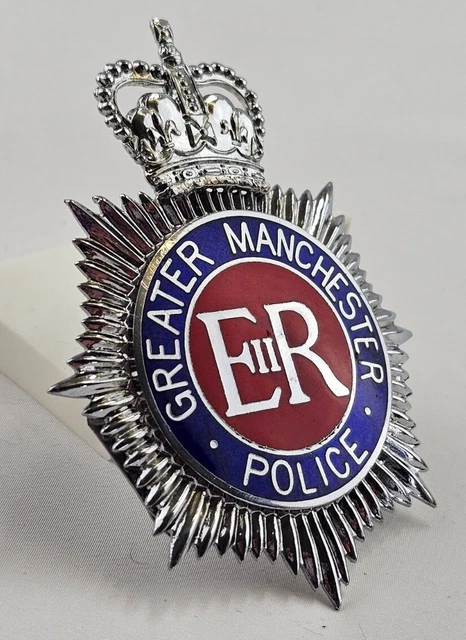 OBSOLETE GREATER MANCHESTER Police Helmet Plate Badge £18.99 - PicClick UK