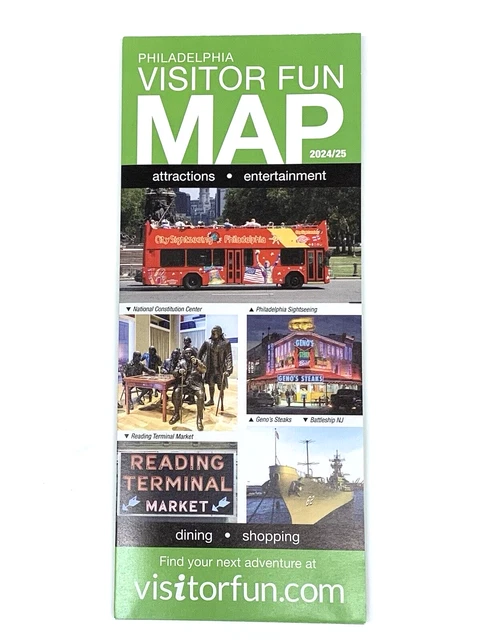 PHILADELPHIA ROAD TRIP Visitor Fun Map 2024/2025 Pennsylvania Travel ...