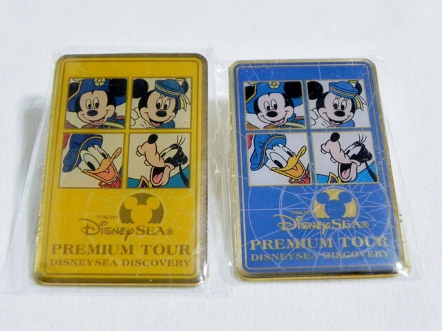 TDS DISNEYSEA DISCOVERY Premium Tour Pin Badge Set of 2 Unopened ...