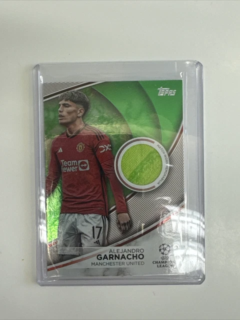 2023-24 TOPPS UEFA UCC Alejandro Garnacho relique superstar patch vert ...