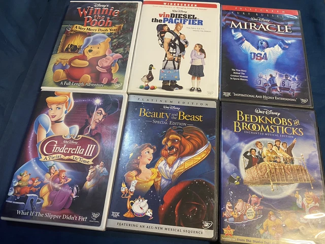 DISNEY ANIMATED FILM Movie Collection DVD 6 LOT Beauty And The Beast ...