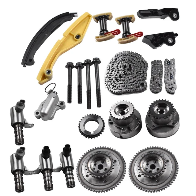 TIMING CHAIN KIT Cam Phaser VVT Gears for Ford F-150 Taurus 3.5L ...
