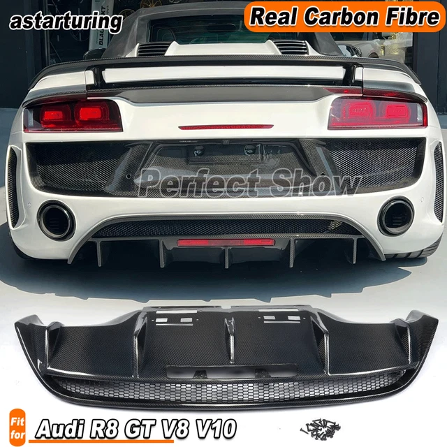 FOR AUDI R8 GT V10 Coupe 2010-2015 REAL Carbon Rear Bumper Lip Diffuser ...