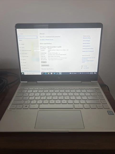 HP SPECTRE X360 Convertible Laptop 13.3" i7 Intel 7th Gen 16GB RAM 512 ...