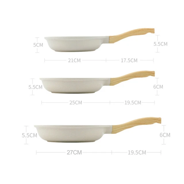 POÊLE À FRIRE antiadhésive design ergonomique en fonte d'aluminium facile à EUR 40,25 - PicClick FR