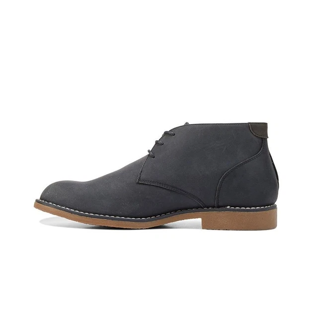 MENS HUSH PUPPIES Terminal Wide Black Rub Leather Work Lace Up Boots £ ...