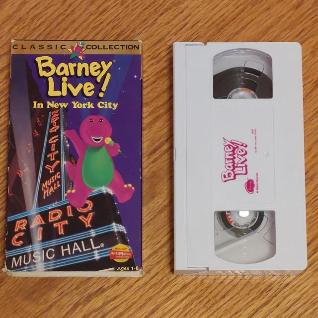 BARNEY LIVE! IN New York City 1994 VHS Cassette Tape Radio City Music ...