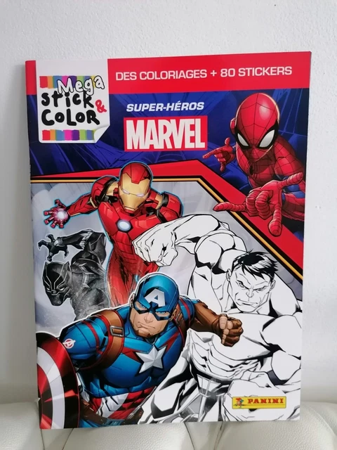 SUPER HÉROS MARVEL - Album stickers Panini neuf à colorier et compléter ...