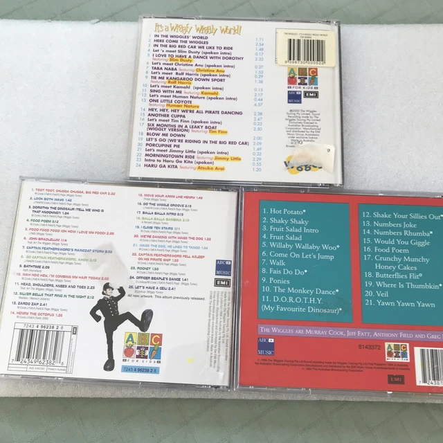 THE WIGGLES CDS Bulk Lot x3 Original Cast Merchandise 90s 00s Vintage ...