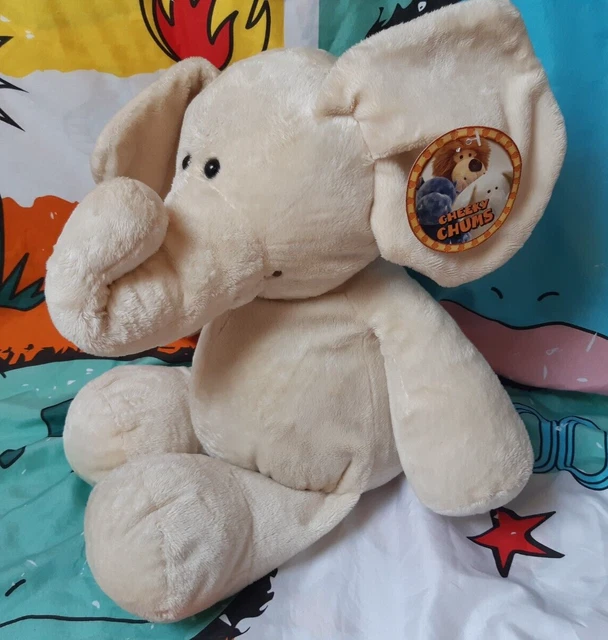 CHEEKY CHUMS ELEPHANT Large Soft Cuddly Plush Toy 20” (24" inc. ears ...