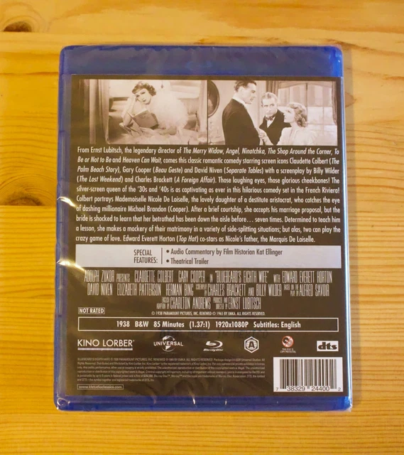 BLUEBEARD'S 8TH WIFE Blu-ray Kino Lorber Ernst Lubitsch Gary Cooper Brand New $29.99 - PicClick CA