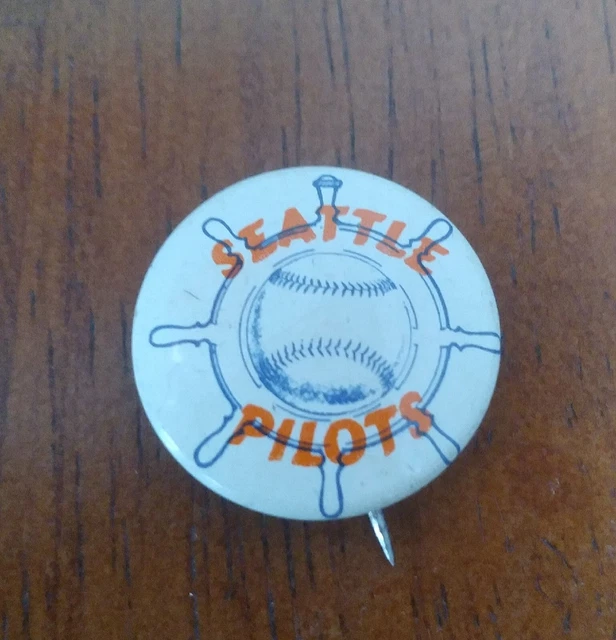 RARE 1969 CRANE POTATO CHIPS SEATTLE PILOTS Original Pin-Pinback Button ...