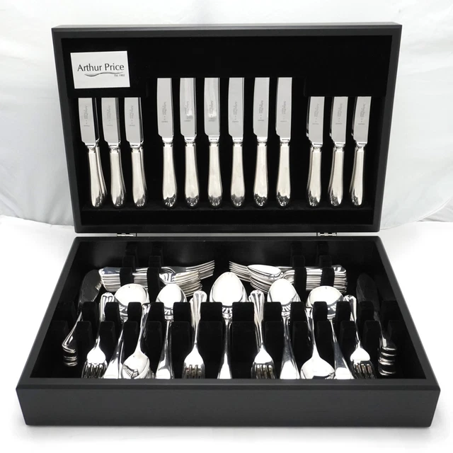 OLD ENGLISH DESIGN Arthur Price Silver Service 148 Piece Canteen of ...