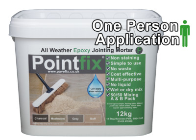 POINTFIX 12KG EASY All Weather Epoxy Pointing Jointing Mortar Paving ...