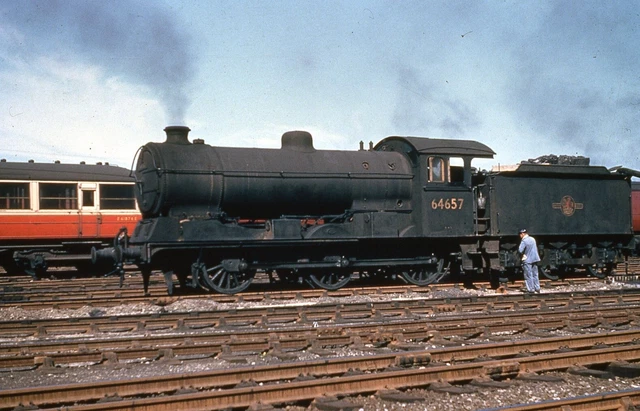 COLOUR RAIL SLIDE, BRE933, GER J19, 64657, Stratford shed £1.25 ...