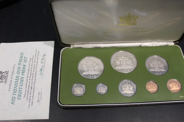 TRINIDAD AND TOBAGO KMS Silver Coin Set 1975 Proof Set PP (K2418) £52. ...