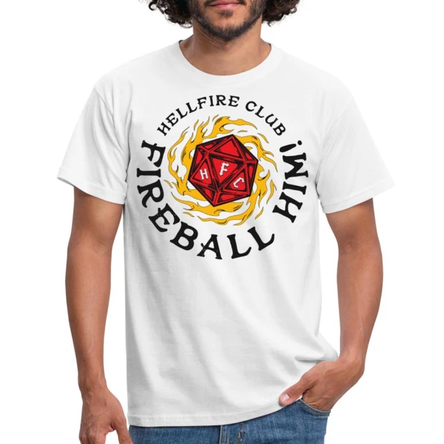 STRANGER THINGS HELLFIRE Club Fireball Him! Men's T-Shirt £17.67 - PicClick UK