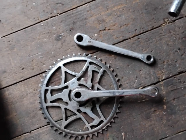 VINTAGE BICYCLE RALEIGH Chain Wheel Crank Set 48 Tooth £35.00 - PicClick UK