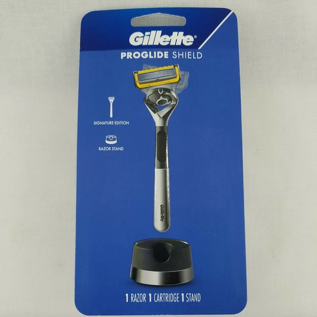 GILLETTE PROGLIDE SHIELD Signature Edition Razor Handle, Stand & 1 ...