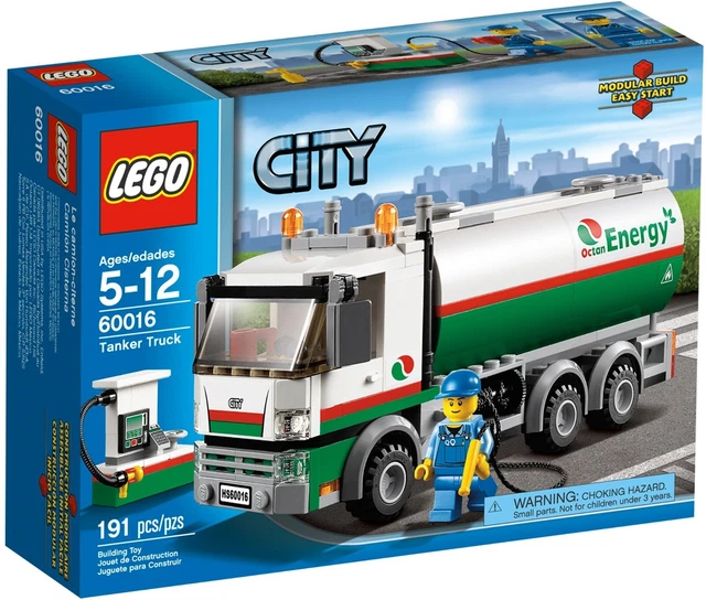 LEGO CITY TANKER Truck & Minifigure Petrol Oil Octan Retired Rare Fuel ...