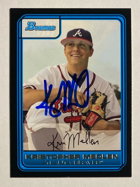 CARTE SIGNÉE KRISTOPHER Medlen #DP58 2006 Atlanta Braves Auto MLB RAD ...