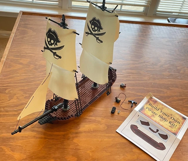 BUILD-YOUR-OWN PIRATE SHIP Kit : Sails, Mast, Hull, Rigging, Anchor ...