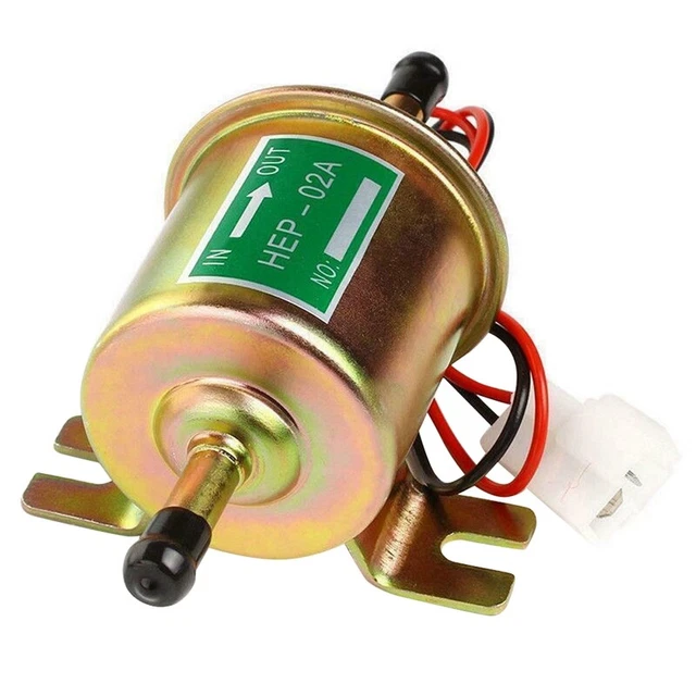2X(POMPE À ESSENCE Universelle 12V HEP-02A Pompe à PéTrole Brut à Gaz ...