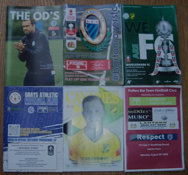 6 X STEP 3-4 NON-LEAGUE FOOTBALL PROGRAMMES 2025-26 £1.76 - PicClick UK
