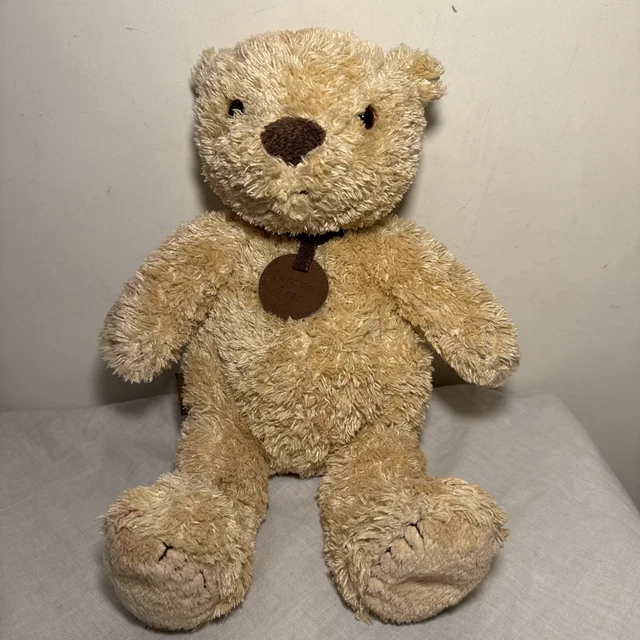VINTAGE MARKS AND Spencer Teddy Bear Soft Plush Toy With Name Tag 12” £ ...