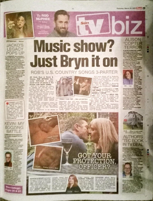 MICHAEL JACKSON ARTICLE Thursday 13 March 2025 The Scottish Sun Rob ...