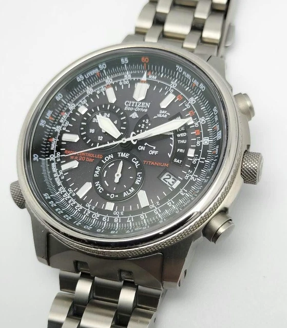 CITIZEN PROMASTER SKY Solar Radio-Controlled Titanium Watch E600 Eco ...