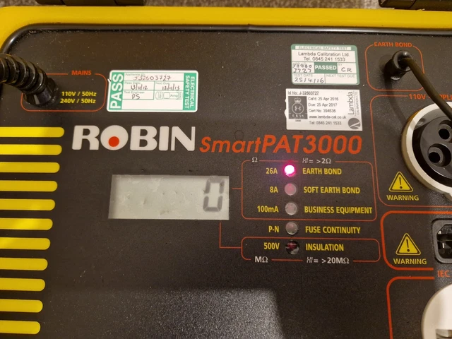 ROBIN SMART PAT 3000 Portable Appliance Tester £95.00 - PicClick UK