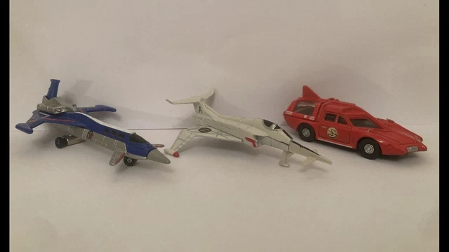 CAPTAIN SCARLET ANGEL Interceptor & Spectrum Passenger Jet & Patrol car ...