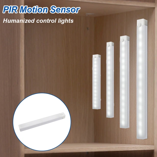 LED PIR MOTION Sensor Strip Light Magnetic Cabinet Closet USB ...