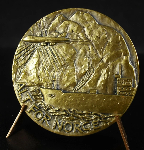 MÉDAILLE OLAV V Norges Konge Roi de Norvège 1973 Norway Axel WALLENBERG ...