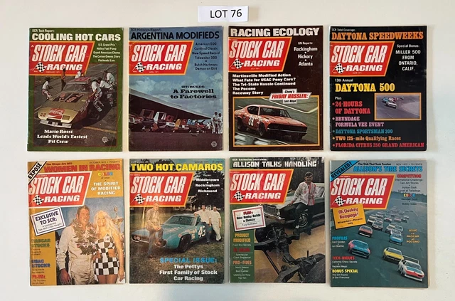 VINTAGE MISC. 1970'S Stock Car Racing Magazines - Large 27 Magazine Lot ...