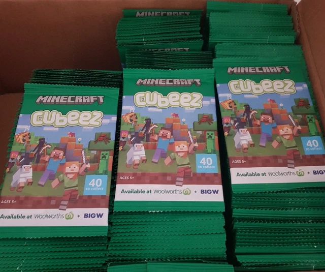 WOOLIES AND BIG W Minecraft Cubeez 2025 BULK Woolworths X 280 Unopened ...