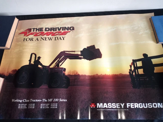 MASSEY FERGUSON~200 SERIES Working Class Tractor~ Dealer Poster~ 23" X ...