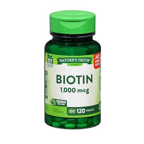 NATURE'S TRUTH BIOTIN Tablets 1000 mcg 120 Tabs By £23.99 - PicClick UK