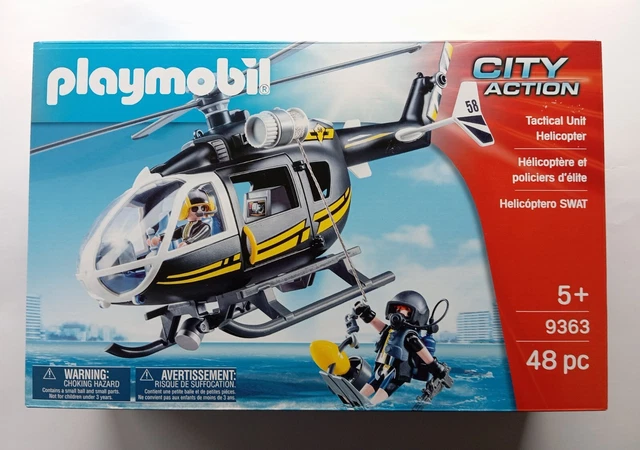 PLAYMOBIL 9363 UNITÉ tactique hélicoptère plongeur police SWAT SEK EUR ...