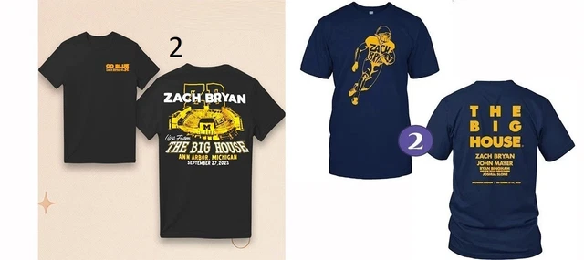 ZACH BRYAN CONCERT Michigan Stadium 2025 Tee Shirt for fans Gildan £14. ...
