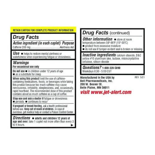 CAFFEINE TABLETS 90 Caplets 200 Mg by Jet-Alert £18.95 - PicClick UK